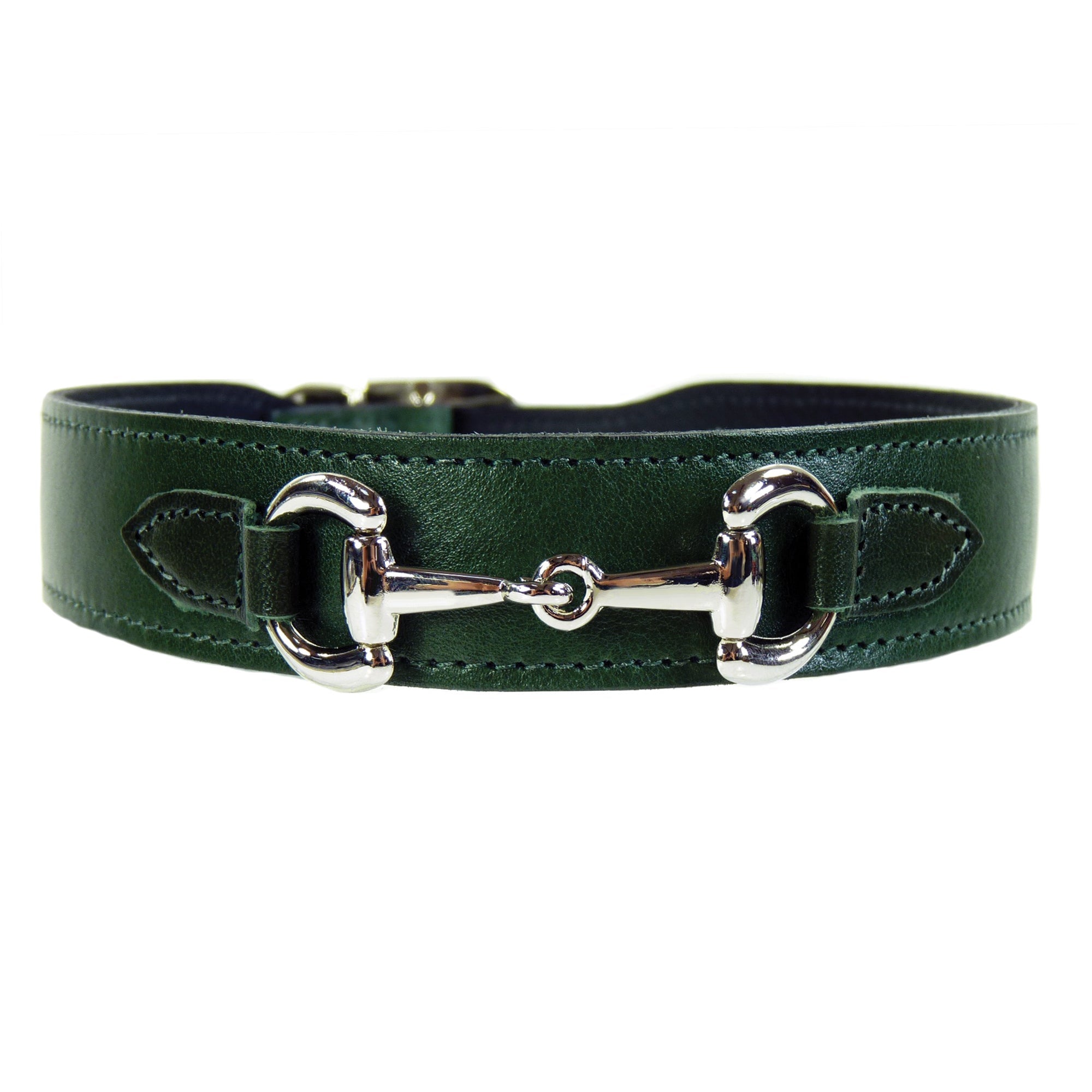 Belmont Dog Collar in Ivy Green & Nickel – Hartman & Rose