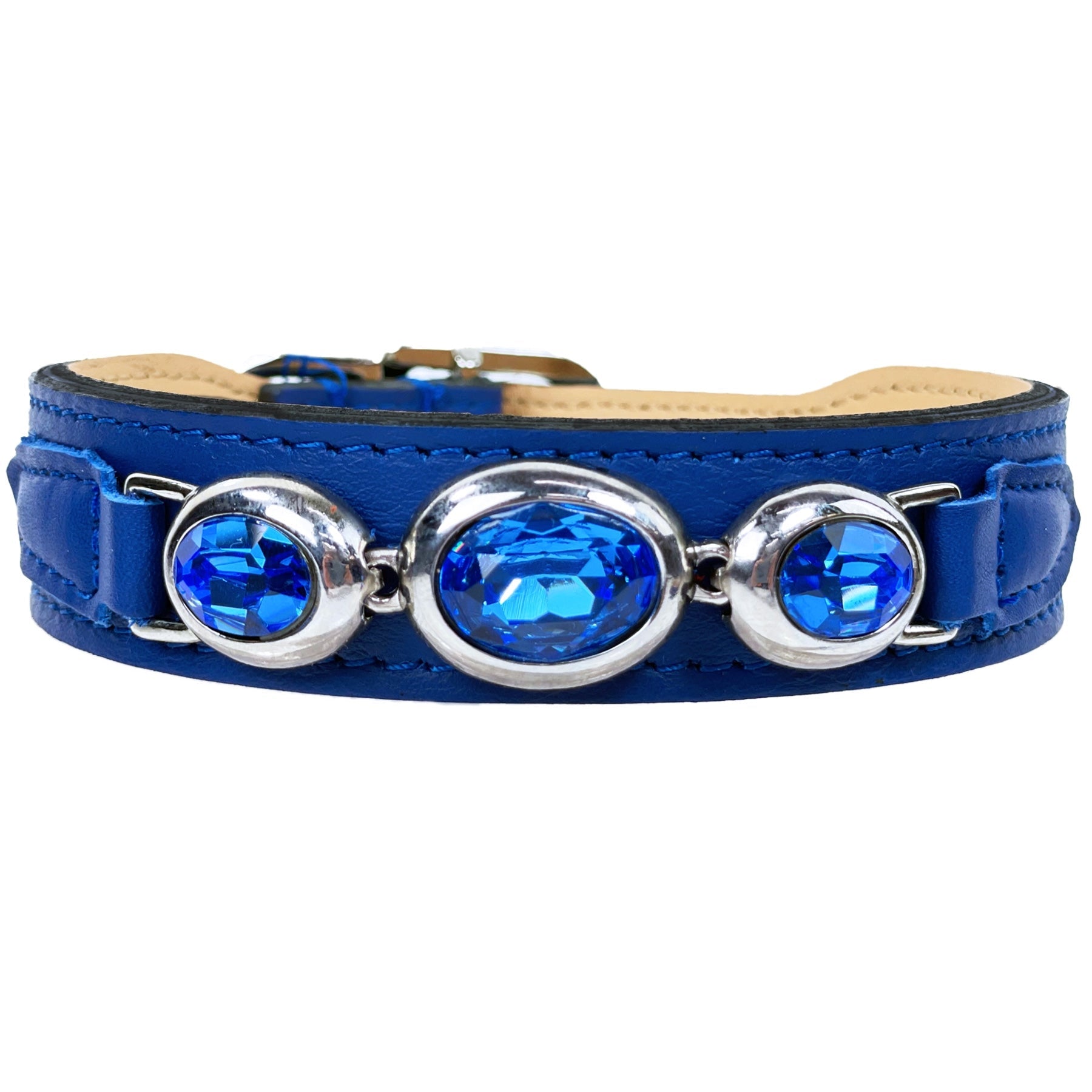 Regency Dog Collar in Cobalt Blue & Nickel – Hartman & Rose